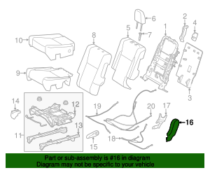 71829-0E070-C0 - Cushion Shield - 2014-2019 Toyota Highlander | OEM ...