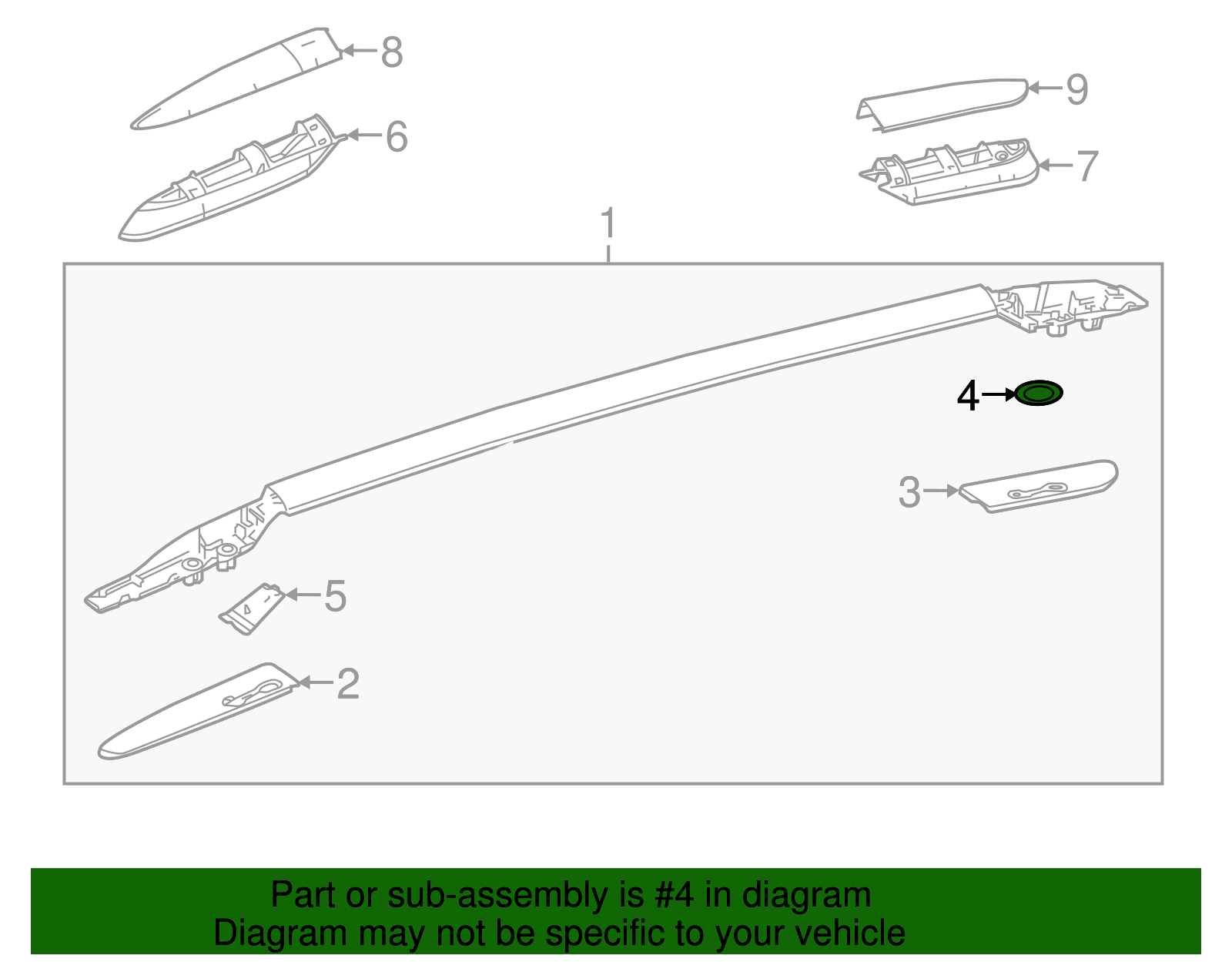 2013-2018 Toyota RAV4 Luggage Rack Seal 63437-0E010 | Toyota Parts Center