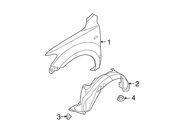 2007-2009 Hyundai Santa Fe Fender Liner 86820-0W000 | OEM Parts Online