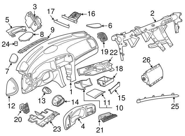 Genuine Instrument Panel for 2007-2011 Saab | Part# 12845801 | Over 30% ...
