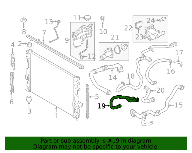 LR094510 - Radiator Coolant Hose - 2014-2017 Land-Rover | Land Rover ...