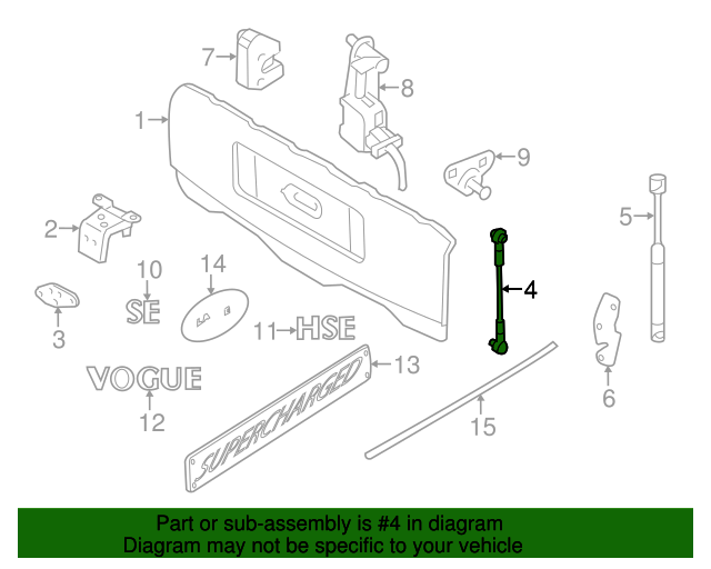 Strap - 2003-2012 Land Rover Range Rover (LR038048) | Land Rover ...
