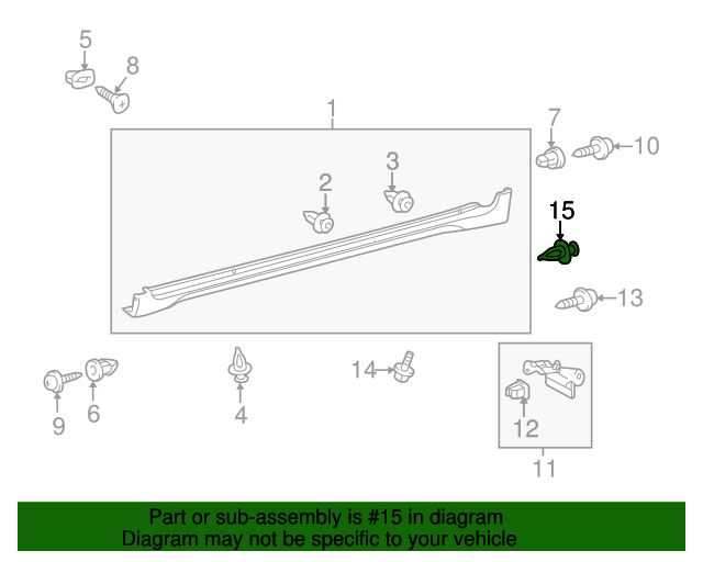 65613-07010 - Wheelhouse Liner Retainer - 2007-2020 Toyota | OEM ...
