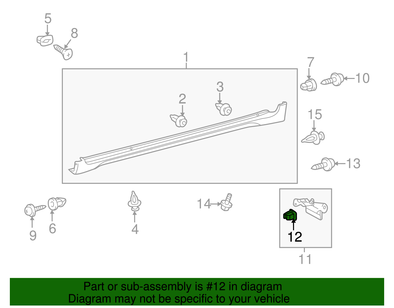 2002-2025 Toyota Radiator Support Splash Shield Grommet 90189-06193 ...