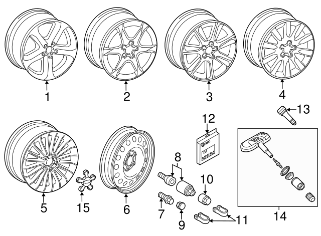 2013-2015 Audi Wheel, Alloy 8K0-601-025-CF | OEM Parts Online