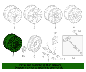 2013-2015 Audi Wheel, Alloy 8K0-601-025-CF | OEM Parts Online