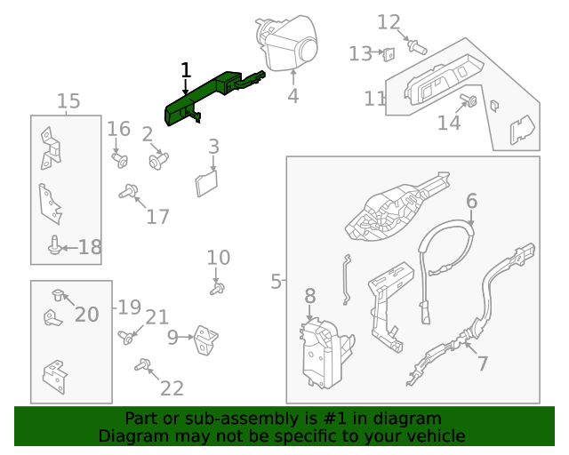 M2DZ-7822405-CB - Handle, Outside 2021-2024 Ford Bronco | Big 3 Auto Parts