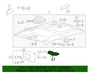 Genuine OEM Ford Part - Dome Lamp FL3Z-13776-BA | Genuine OEM Ford ...