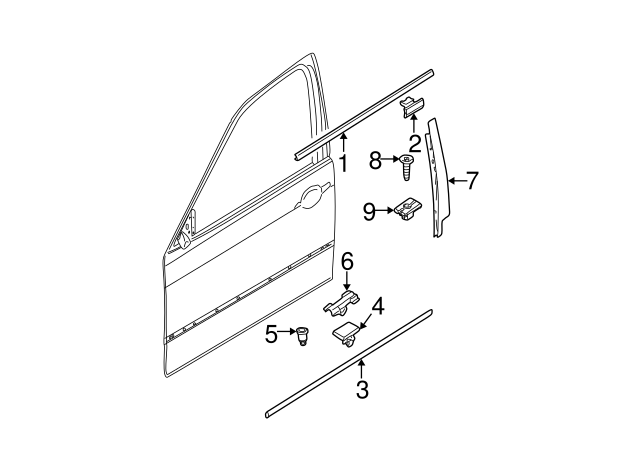 1999-2005 BMW Belt Weather-Strip 51-33-2-695-285 | OEM Parts Online