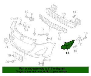 2012-2015 Mazda 5 OEM NEW 2012-2015 Mazda 5 2.5L Right Fog Light Bezel ...