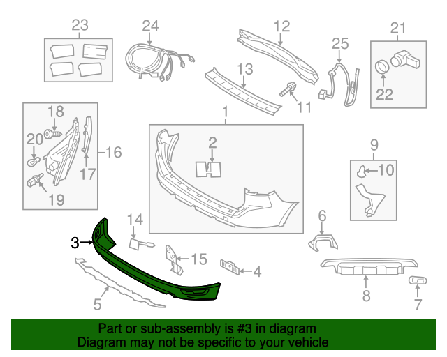39821622 - Spoiler - 2014-2017 Volvo XC60 | Volvo OEM Parts Direct