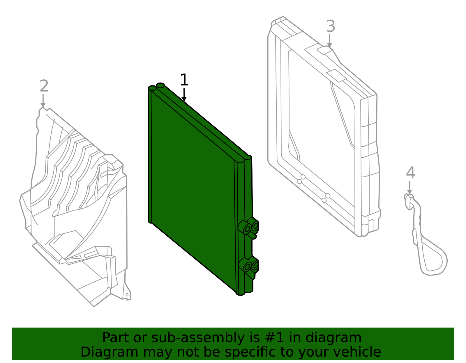 2020-2024 Porsche Taycan Condenser 9J1-260-403-A | Gaudin Porsche Parts