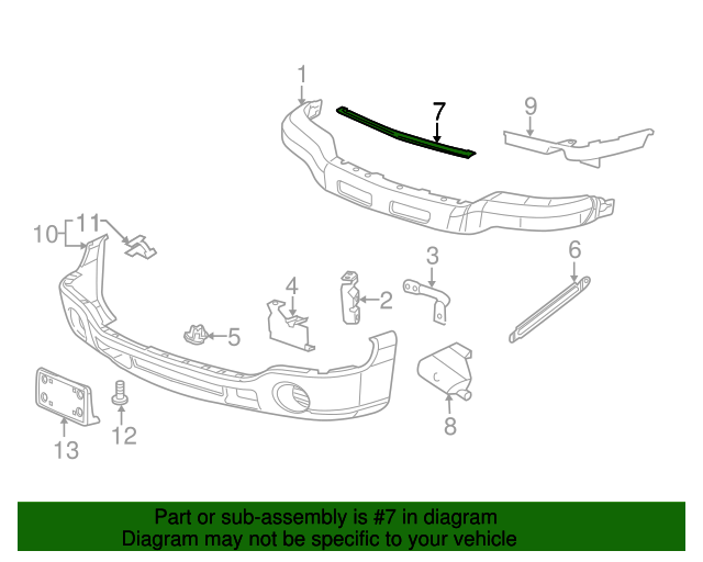 15098996 - Center Filler 2003-2007 GMC | GMPartsNow