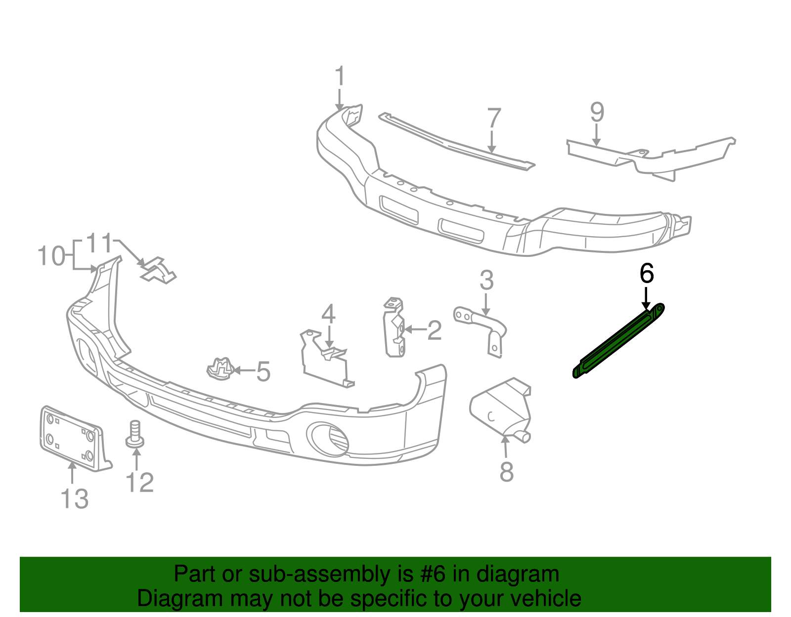 2003-2007 GMC Upper Brace 12335886 GM | GMPartsDirect.com
