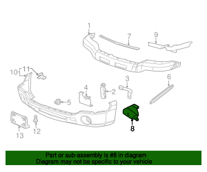 2003-2007 GM Passenger Side Front Bumper Impact Bar Bracket 12335636 ...