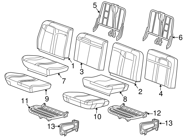 2008-2021 GM Rear Seat Back Frame 19127764 | GMPartsDirect.com
