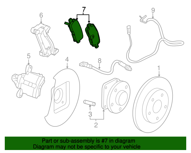 85143526 - Rear Disc Brake Pad Kit with Springs 2011-2017 GM ...