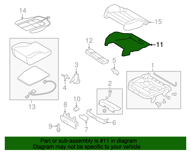 8R0-881-361-Q - Seat Cushion Foam 2013-2017 Audi | AutoNation Parts