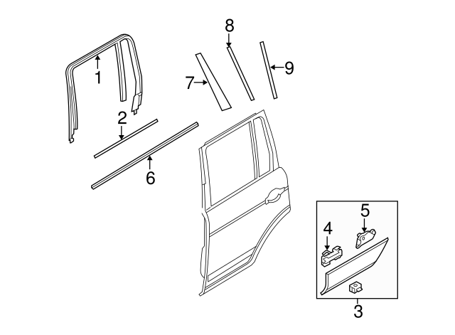DDE000121PMD - Door Applique 2003-2012 Land Rover Range Rover ...