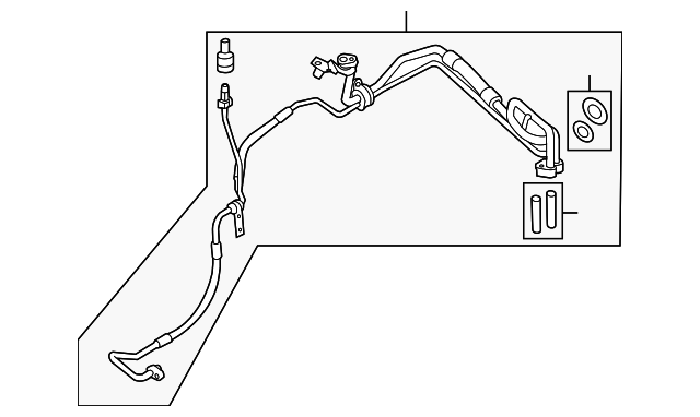 Genuine OEM Ford Part - A/C Refrigerant Suction Hose BB5Z-19867-B ...