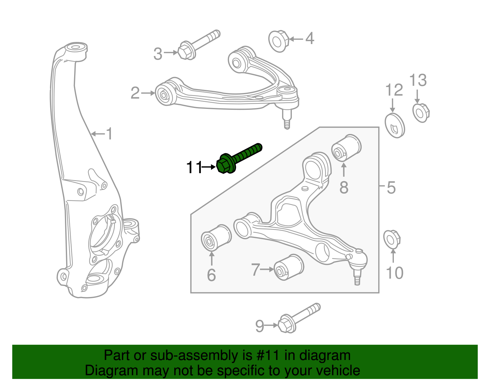 2003-2018 Porsche Cayenne Adjust Bolt PAF-001-833 | Sunset Porsche Parts