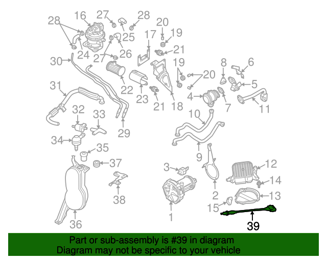 2001-2002 Audi TT Quattro Oxygen Sensor 06A-906-262-AS | Audi USA Parts