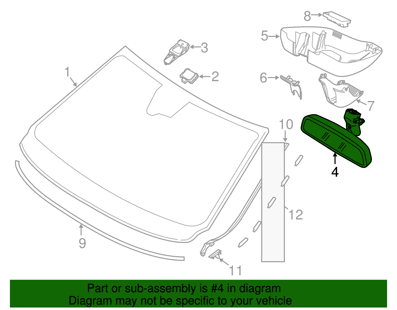 31402730 - High-Quality Interior Rear View Mirror for 2012-2018 Volvo ...