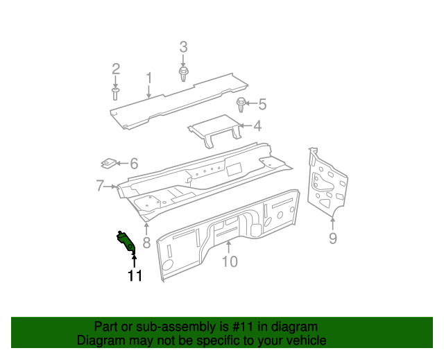 2007-2018 Jeep Baffle - Passenger Side (RH) 55397310AC | TascaParts.com