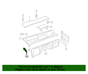 2007-2018 Jeep Baffle - Driver's Side (LH) 55397311AC | TascaParts.com