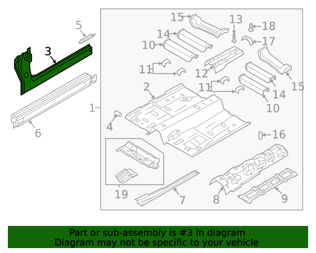 LX6Z-7810110-B - Inner Rocker 2020-2024 Ford | Ford Parts Direct