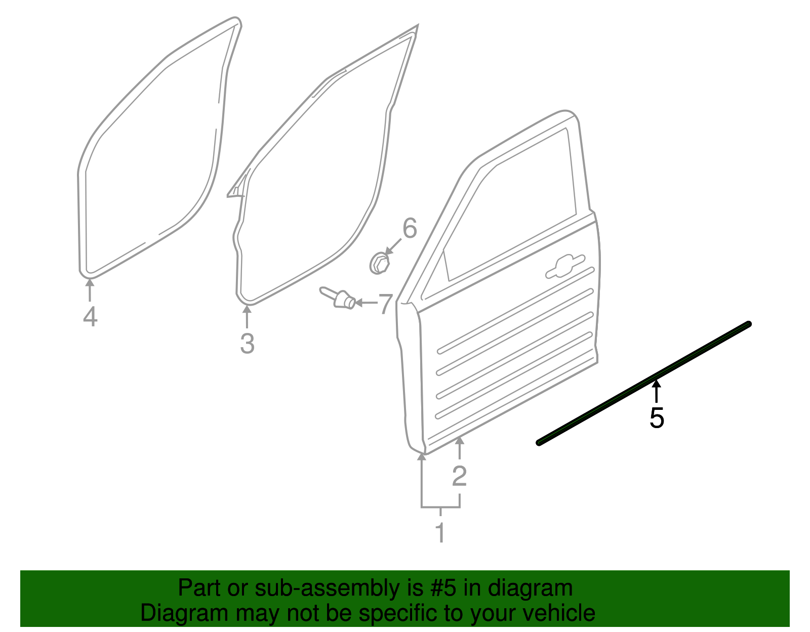 8A8Z-7420758-A - Lower Weather-Strip - 2009-2019 Ford Flex | Eastgate ...