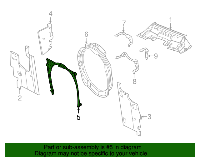 2013-2018 Ram Fan Shroud 52014731AB | Mopar Parts Canada