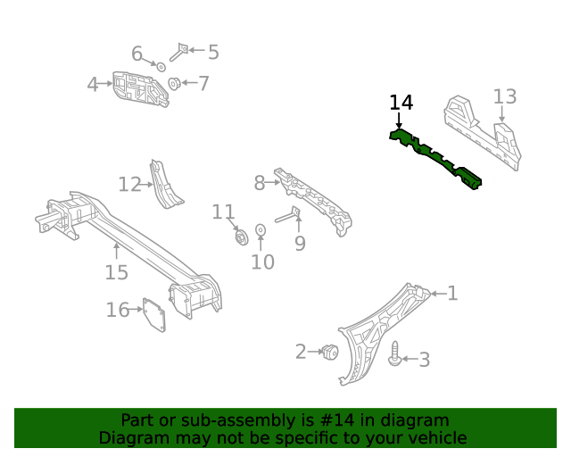 257-885-05-03 - Energy Absorber 2019-2020 Mercedes-Benz | Mercedes-Benz ...