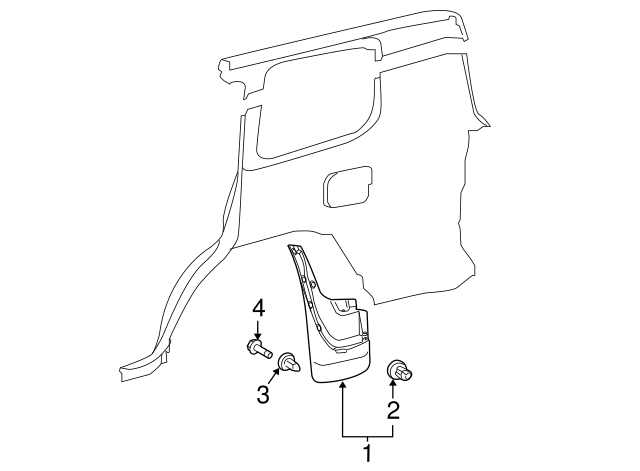 2016-2021 Toyota Land Cruiser Mud Guard 76626-60350 | Toyota Parts