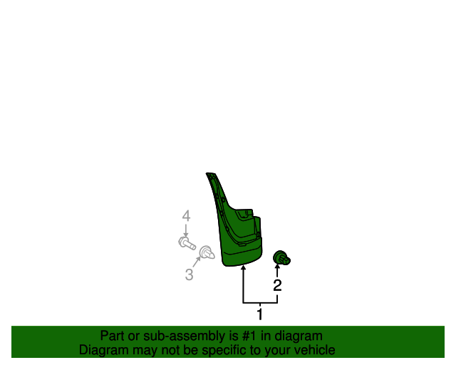 2016-2021 Toyota Land Cruiser Mud Guard 76626-60350 | Toyota Parts Center