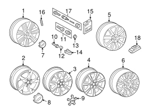 2005-2007 Audi Wheel, Alloy 4F0-601-025-AG-8Z8 | Audi OEM Parts