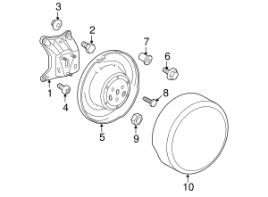 2006-2012 Toyota RAV4 Spare Carrier Retainer 76835-0R010 | Toyota Parts ...