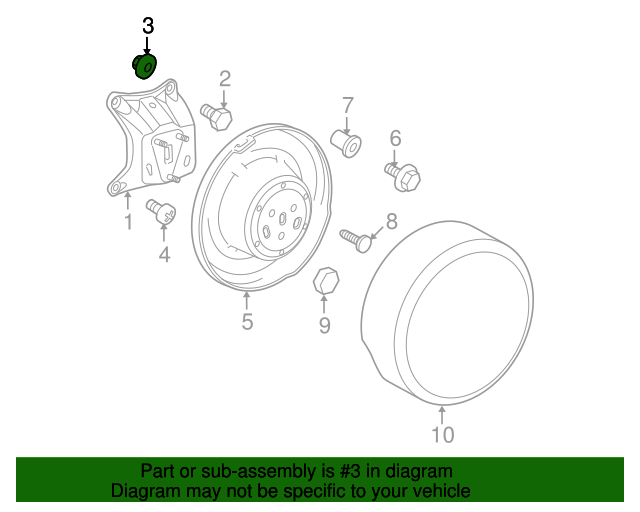 1992-2012 Toyota Spare Carrier Clip 90467-09077 | Toyota Parts Center