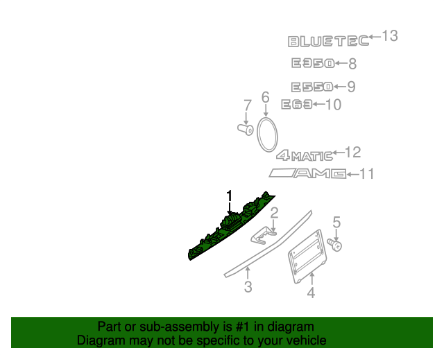 212-740-09-93 - Deck Lid Handle 2010-2012 Mercedes-Benz | Mercedes-Benz ...