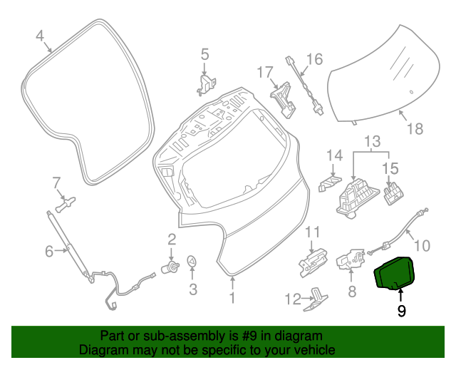 2015-2020 Mercedes-Benz Tailgate Pull Down Motor Insulator 156-757-00 ...