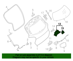 166-750-09-93-64 - Liftgate Latch Handle 2016-2023 Mercedes-Benz ...