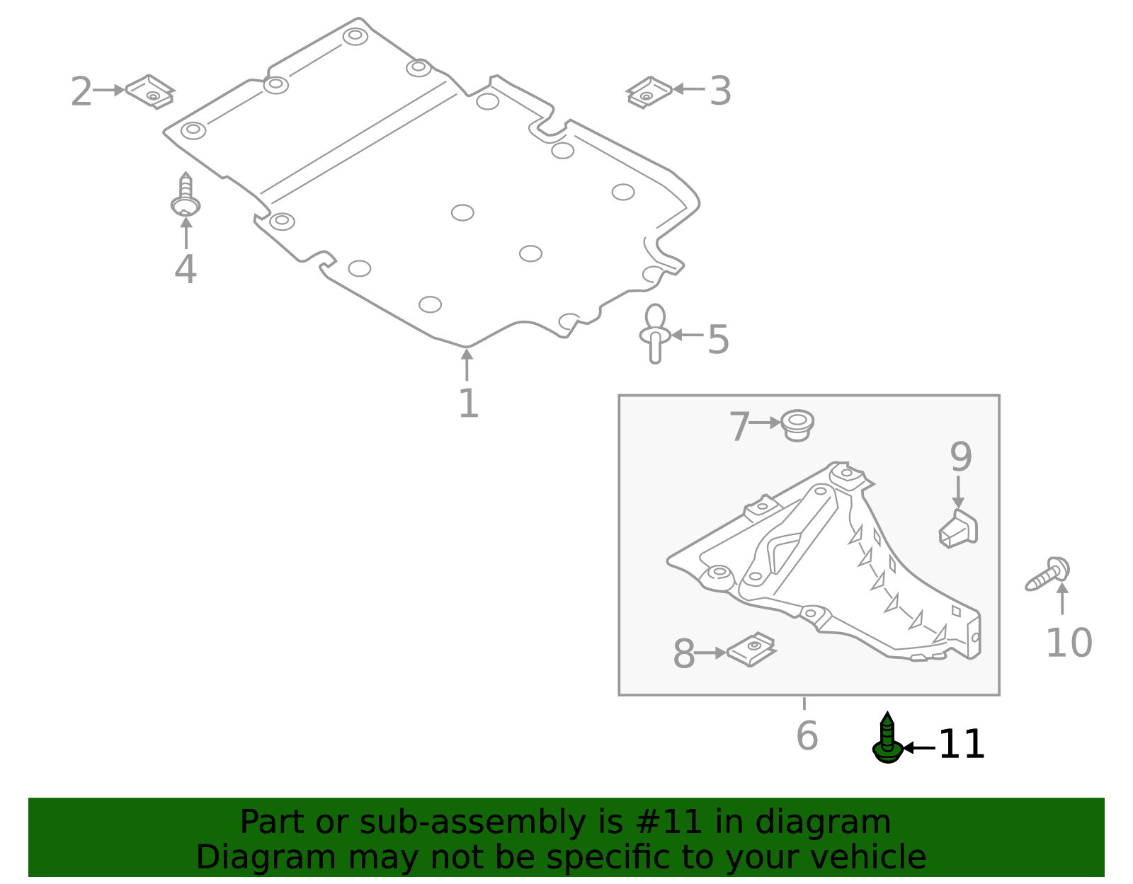 2008-2025 Audi Radiator Support Splash Shield Bolt N-100-455-04 ...