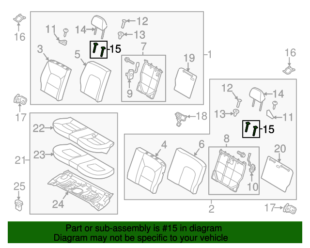 88722-1R000DCP - Headrest Guide 2014 Kia Rio | Kia.Parts Store