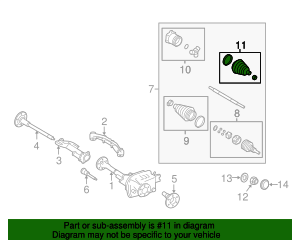 2010-2020 GM Front Wheel Half-Shaft Tri-Pot Boot Kit with Clamps and ...