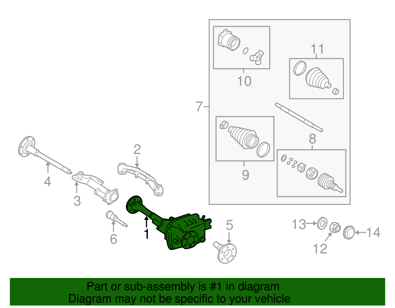 2014-2020 GM Front Axle 23312175 | Auto Parts Express