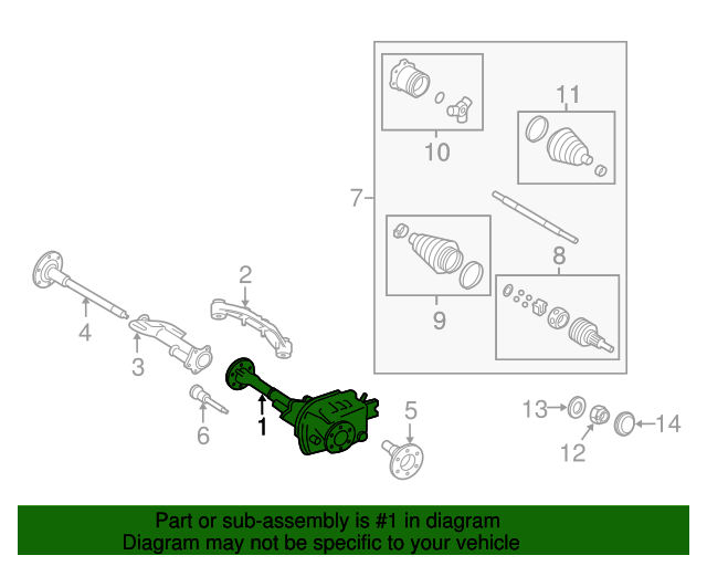 GM Parts | Front Axle - (23312175) | GM Parts Store