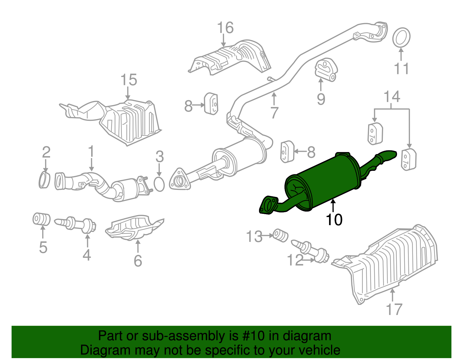 18307-SZT-J02 - Muffler 2011-2016 Honda CR-Z | Honda Parts Online