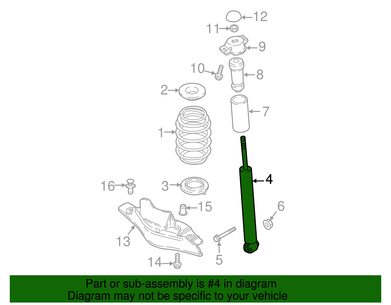 5QN-513-049-AQ - Suspension Shock Absorber 2018-2024 Volkswagen Tiguan ...