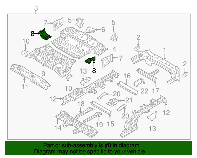 2016-2020 Kia Sorento Wheel Housing Bracket - Passenger Side (RH) 65548 ...