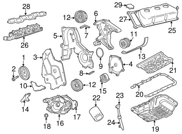1998-2004 MOPAR Engine Oil Pump 68148873AA | TascaParts.com
